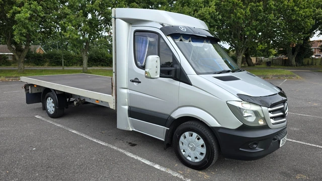 MERCEDES SPRINTER 316 LWB 4.4M FLATBED 2016 AIR CON + vat £9,995.00 ...