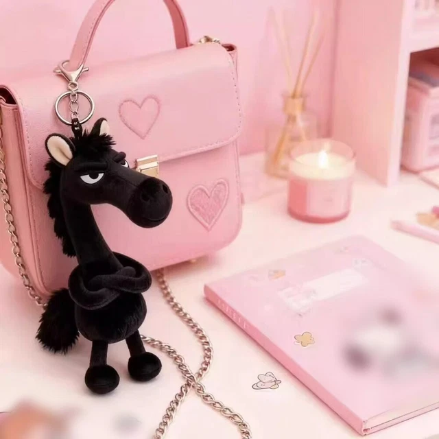 PORTE-CLÉS PELUCHE ANNÉE du cheval 2026 mascotte bonne fortune 12 cm ...