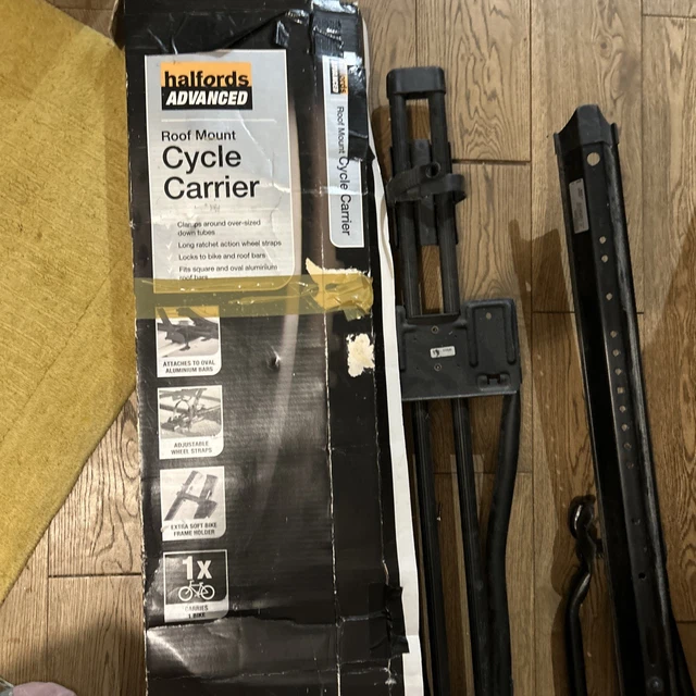 ROOF MOUNTED BIKE Carriers X 2 Halfords Bike Rack £10.78 - PicClick UK