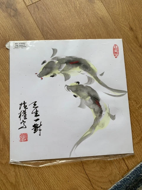 CHINESE CALLIGRAPHY PAINTINGS of Koi fish original £40.00 - PicClick UK