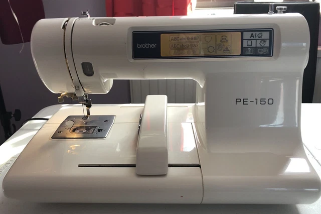 BROTHER EMBROIDERING MACHINE PE-150 With Extras and card reader writer ...