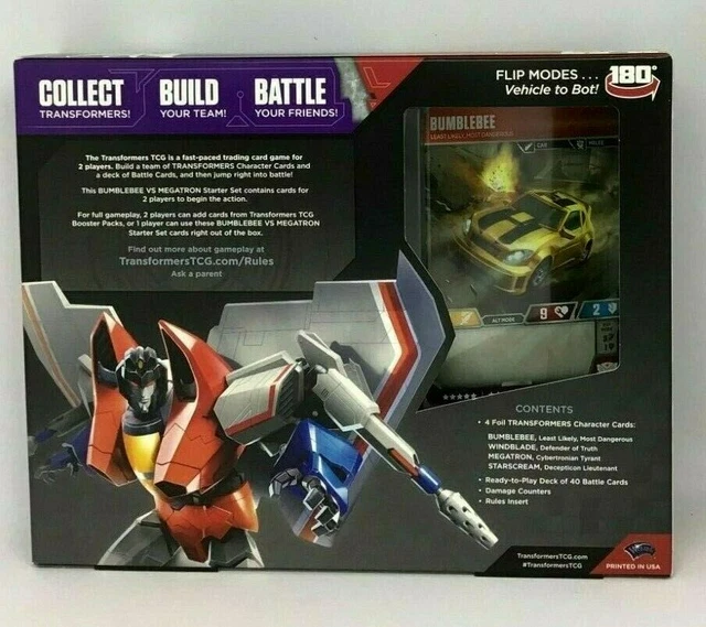 TRANSFORMERS BUMBLEBEE VS Megatron Bot Vehicle Foil Character Battle ...