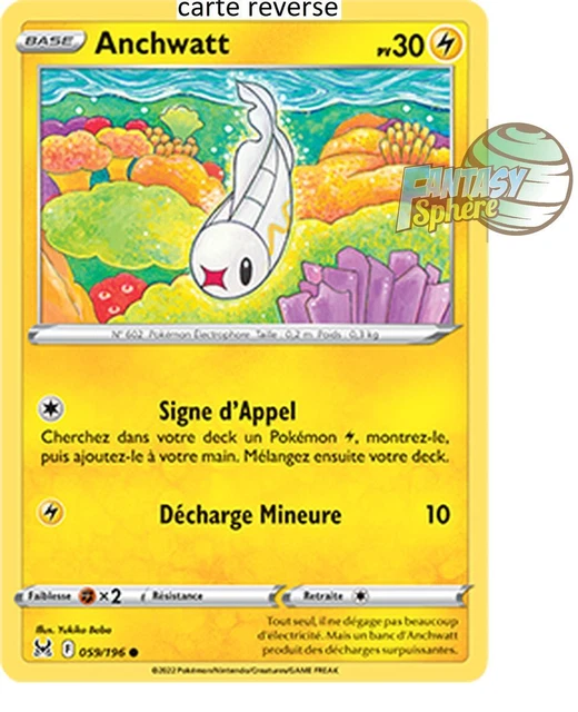 POKEMON 59/196_R ANCHWATT Reverse EB11 Epee et Bouclier 11 Origine ...