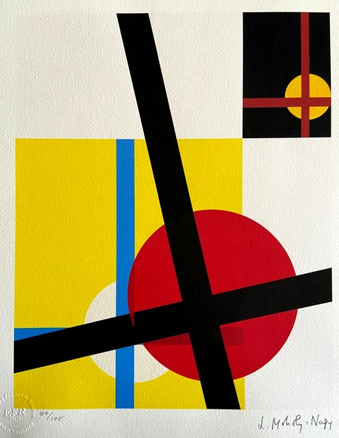 LASZLO MOHOLY-NAGY LITHOGRAPH (Piet Mondrian Josef Albers Jean Hans Arp ...