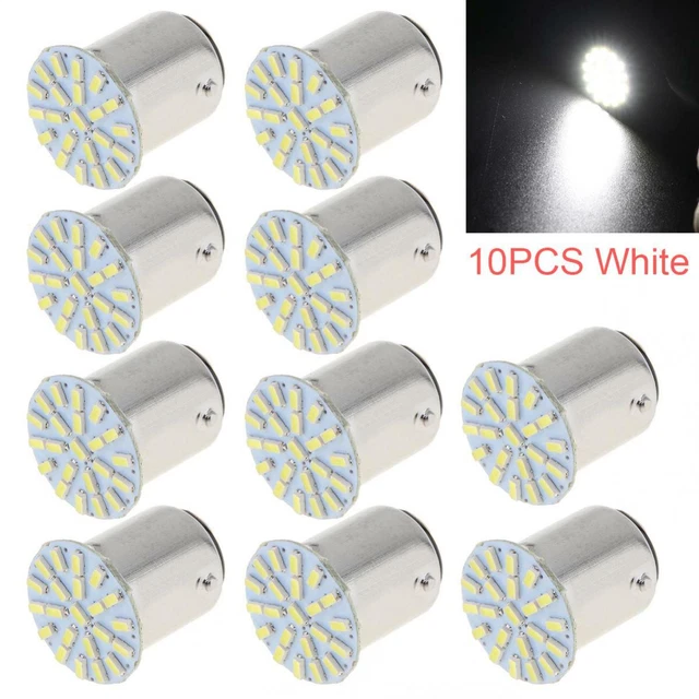 10 PIÈCES BLANCHE 12V 4W 1157 22-SMD DEL ampoule signal de virage de ...