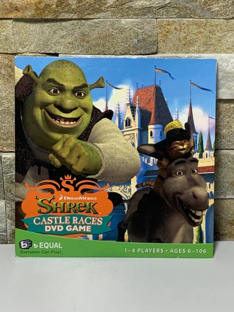 DREAMWORKS SHREK CASTLE Races DVD Game Kids Family 1-4 Players Ages 6 ...