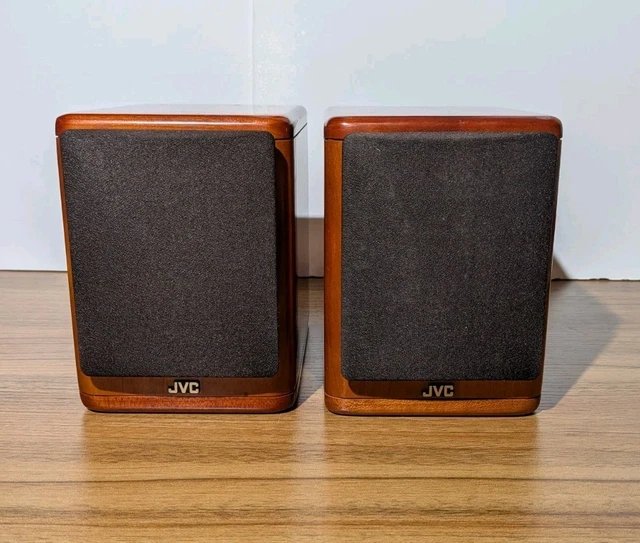 JVC CHERRY WOOD Desktop Mini Bookshelf Speakers SP-UX7000 Tested ...