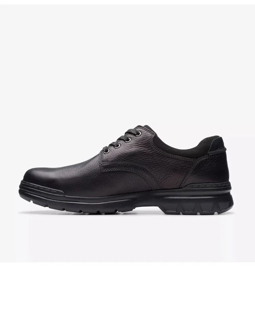 BNIB MENS CLARKS ROCKIE WALK GTX Black Waterproof Leather Shoes UK 9.5 ...