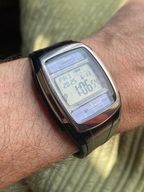 VINTAGE CASIO WATCH 2568 DB-E30 TOUGH SOLAR DATA BANK DIGITAL WATCH ...