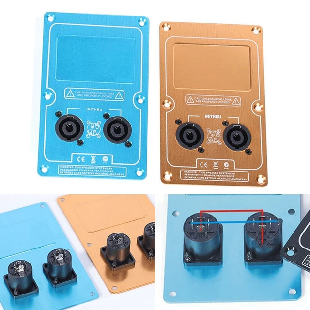 FOR SPEAKER CABINET Junction Box Back Panel Plate Socket for Audio ...