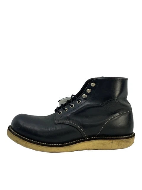RED WING LACE-UP Boots/Uk7.5/Blk/8165/Classic Round/Plain Toe/Work ...