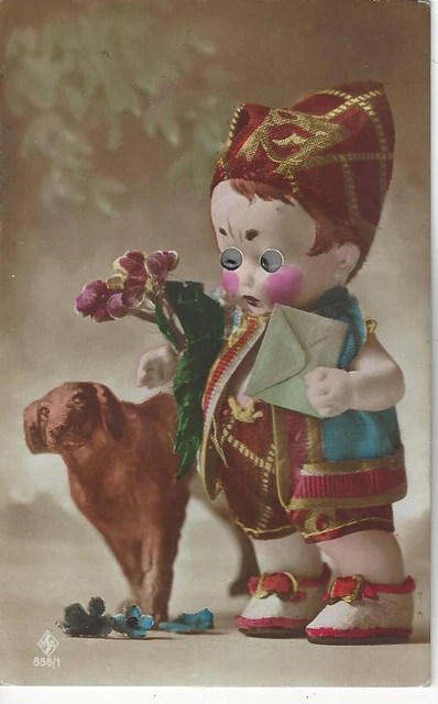 NOVELTY - KEWPIE Style Doll With Googly Moving Eyes - Model Dog Vintage ...