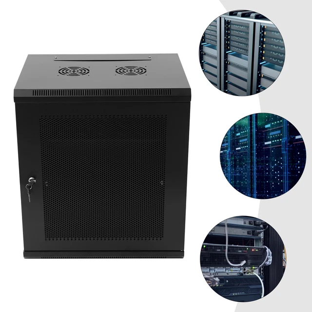 12U WALL MOUNT Network Server Data Cabinet Enclosure Rack Door Lock 132 ...