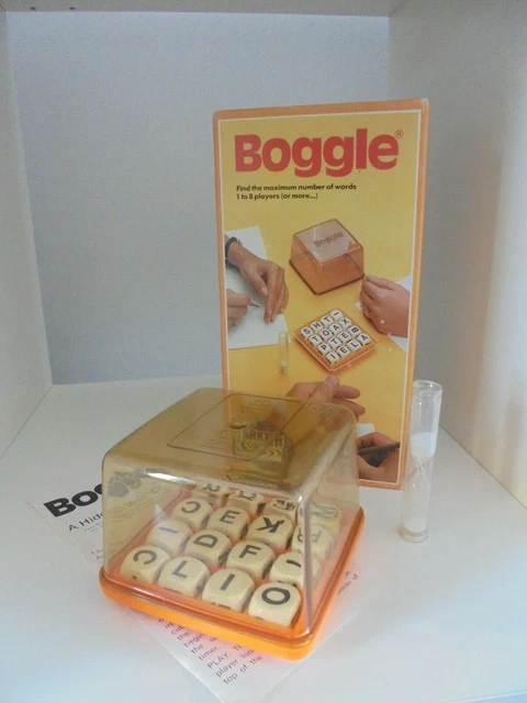 VINTAGE BOGGLE THE 3 minute educational 1985 word game by Parker 1980's ...