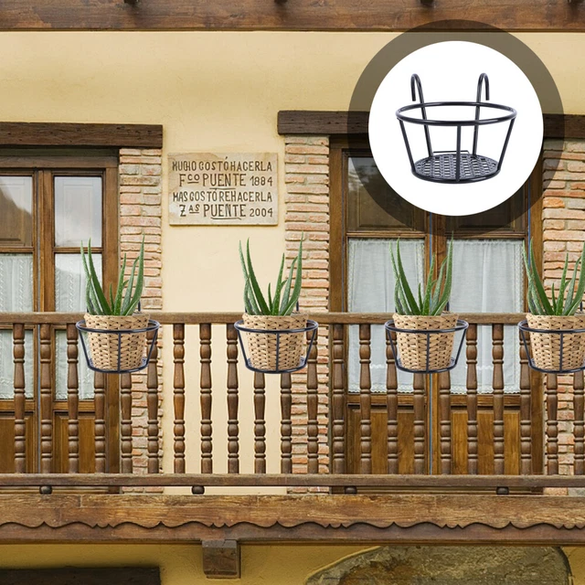 POT DE FLEURS D'extérieur Support Mural Chlorophytum Fer Forgé EUR 15 ...