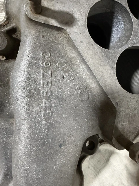 OEM FORD 1969 1970 Mustang Boss 302 Aluminum Intake Manifold C9FE-9424 ...
