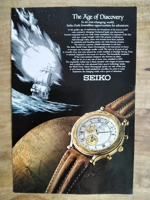 SEIKO WATCH VINTAGE Magazine Advert 90s £0.99 - PicClick UK