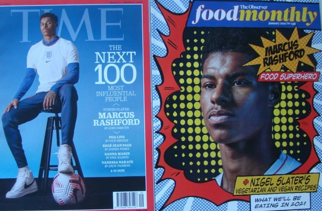 MARCUS RASHFORD TIME Magazine (+ free The Observer Food) March 2021 New ...