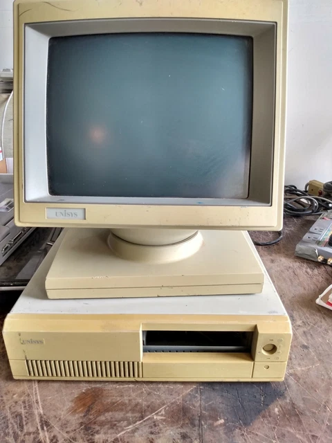 VINTAGE UNISYS 286-10 Computer + Uvt1224 Monitor $300.00 - PicClick