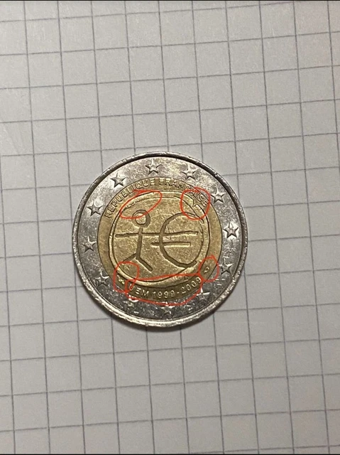 SELTENE 2 EURO münze Strichmännchen Fehlprägung 1999-2009 EUR 7.000,00 - PicClick DE