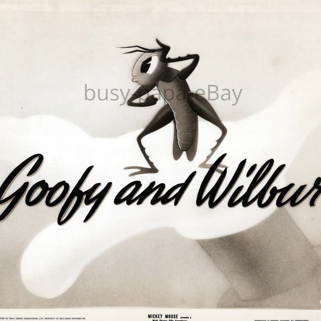 1939 GOOFY AND Wilbur Animated Mickey Mouse Walt Disney Cartoon Press ...