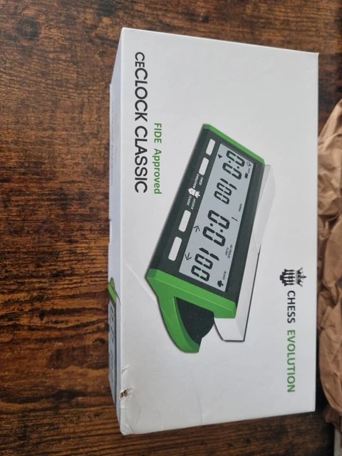CHESS EVOLUTION FIDE Approved CE Clock Classic, Black, Green £65.85 - PicClick UK