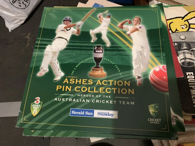 ASHES ACTION PIN Collection Australian Cricket Team Pins Complete Set ...