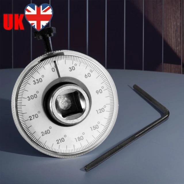 SPANNER TORQUE METER Dial Angle Torque Gauge Adjustable Angle Measuring ...