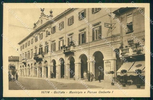 NOVARA GALLIATE MUNICIPIO Piazza Umberto I cartolina RB8409 EUR 10,00 ...