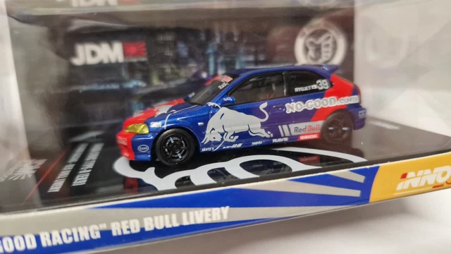 INNO64 HONDA CIVIC Type R (EK9) No Good Racing Red Bull Livery, blue ...