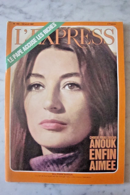ANCIEN MAGAZINE L'EXPRESS 824 1967 Anouk Aimee Sammy Davis Sempe EUR 15 ...