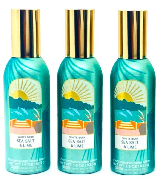 BATH & BODY Works White Barn SEA SALT & LIME Concentrated Room Spray x ...