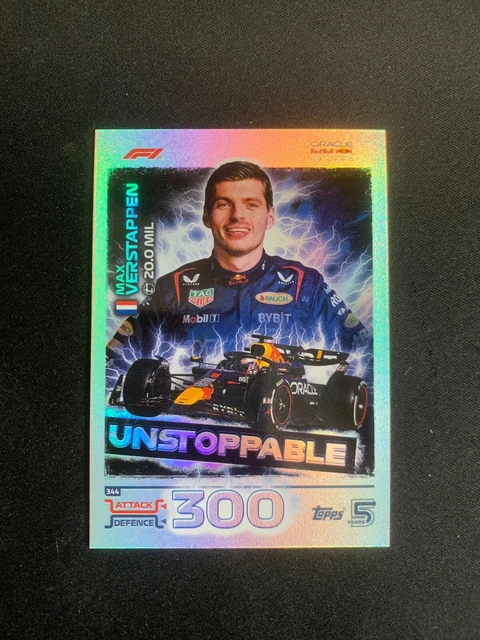 TOPPS TURBO ATTAX F1 2024 Max Verstappen Unstoppable Silver card #344 ...