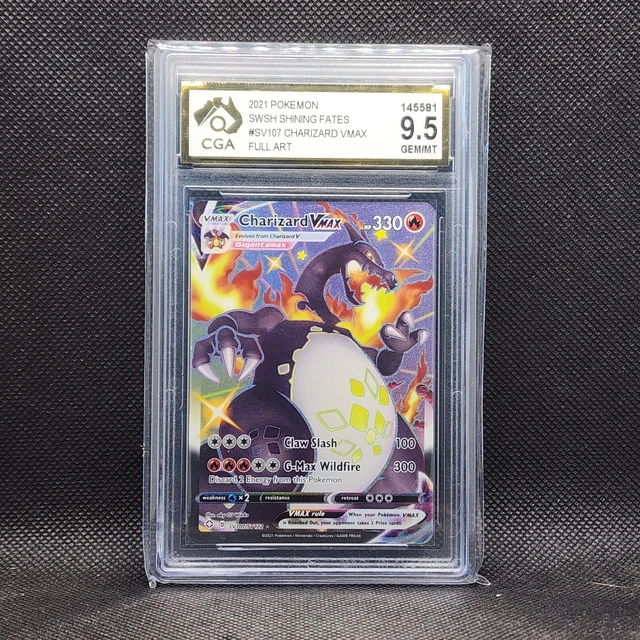 POKÉMON TCG CHARIZARD VMax Shiny Rare SV107/SV122 Shining Fates CGA ...