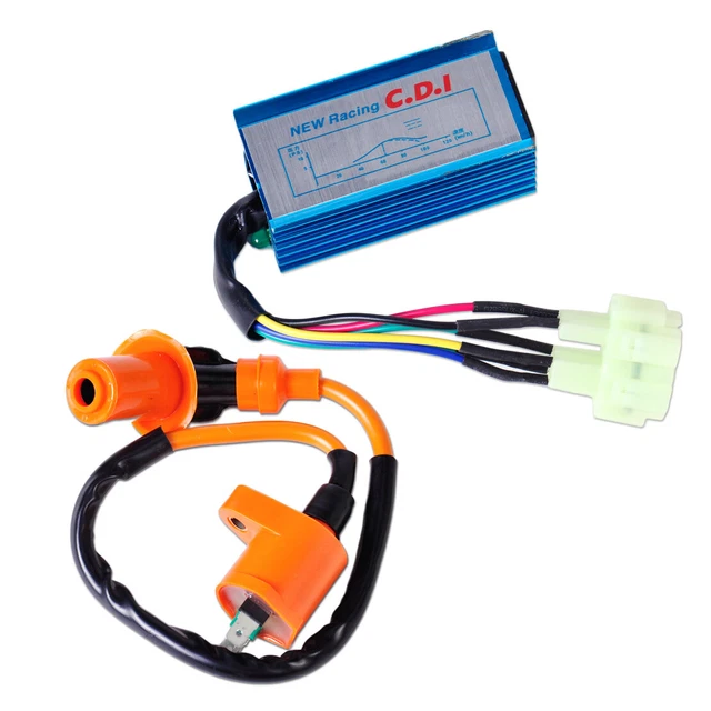 RACING IGNITION COIL 6 Pin CDI Unit fit for GY6 50cc 125cc 150cc ...