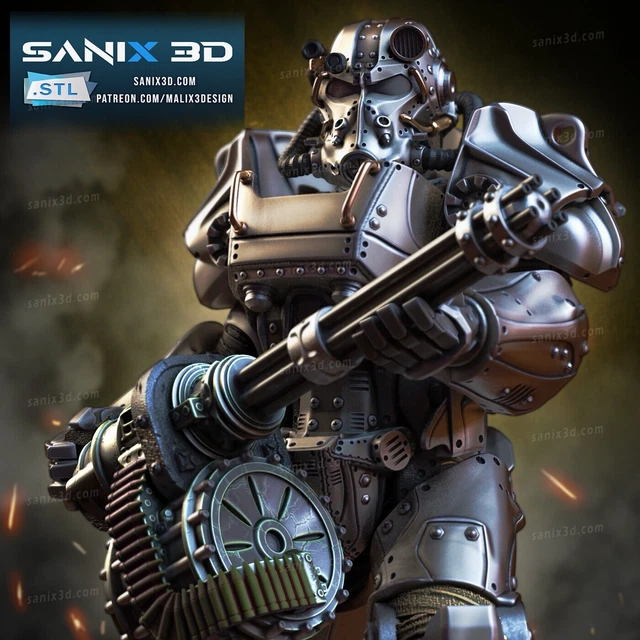 FALLOUT T60 POWER Armour 3d Print Fan Art Sanix3d £45.00 - PicClick UK