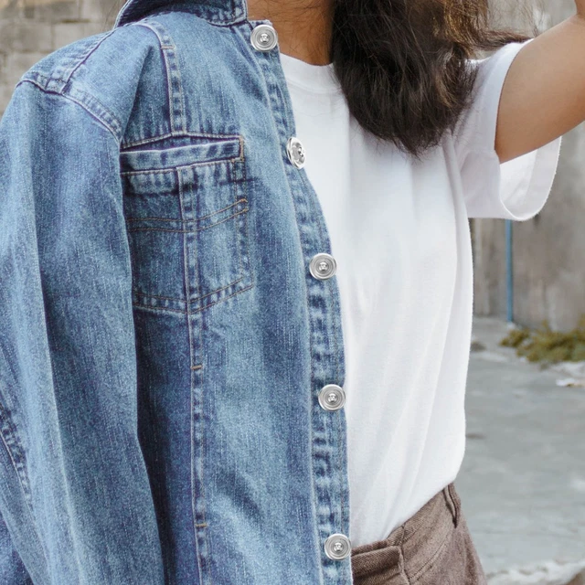 50 SETS OF Metal Snaps Button Fasteners Press Studs Bag DIY Buttons ...