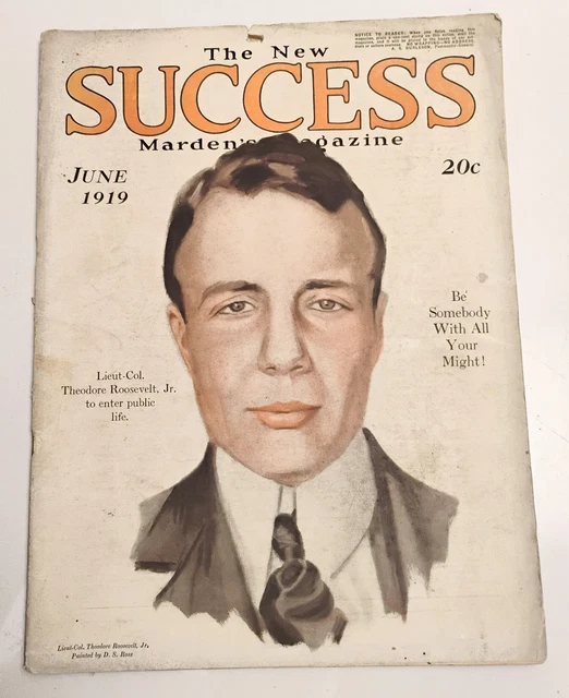 ART DECO ERA Success Magazine June 1919 Theodore Roosevelt Jr. £71.15 ...