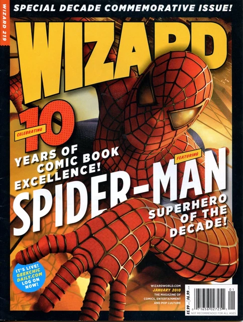 WIZARD COMICS MAGAZINE #219 Spider-Man Commemorative Issue January 2010 ...
