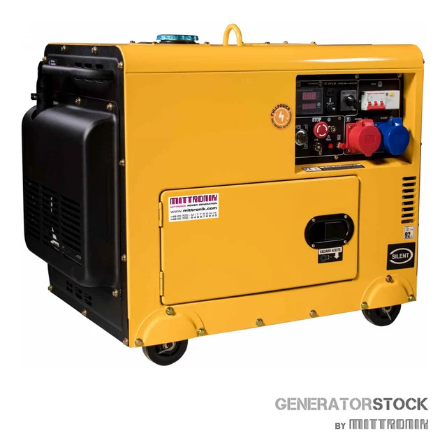 KOMPAKT DIESEL GENERATOR 8 kVA leise Notstromaggregat Einfamilienhaus AVR & ATS EUR 2.295,00 ...