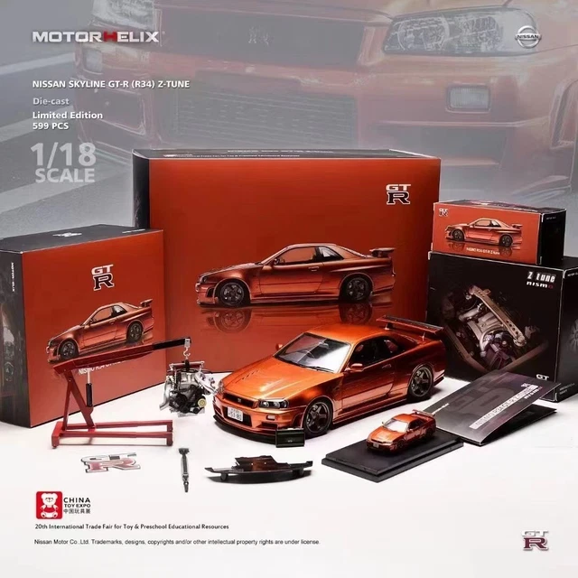 MOTORHELIX 1/18 NISSAN SKYLINE GT-R R34 Z-Tune Nismo Limited Edition ...