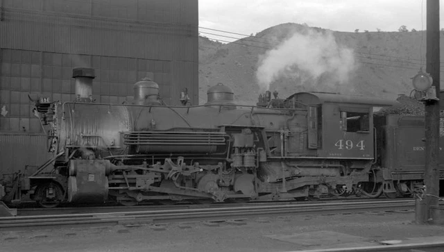 D&RGW DENVER RIO Grande Western Railway Narrow Gauge, No 494 Old Train ...