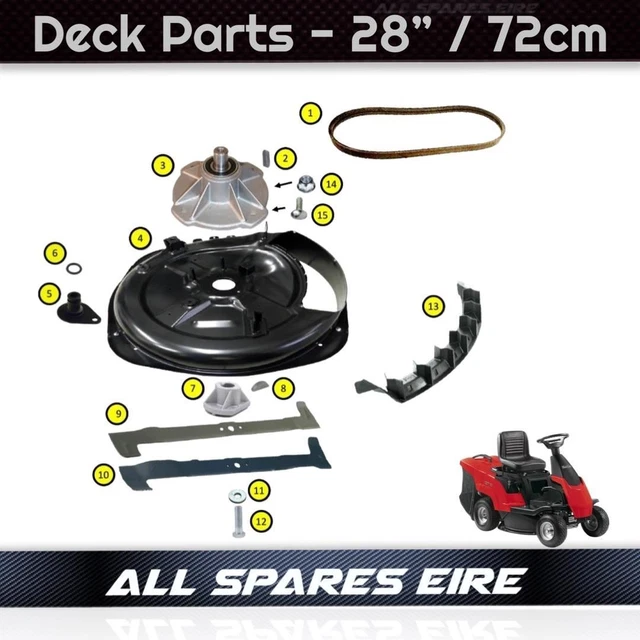 MOUNTFIELD 28& / 72Cm Cutter Deck Shell Parts 1228M 1228H 1328H 2800Sh ...
