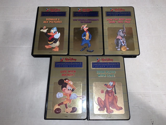 LOT OF 5 Walt Disney Limited Gold Edition Cartoon Classic VHS Tape ...