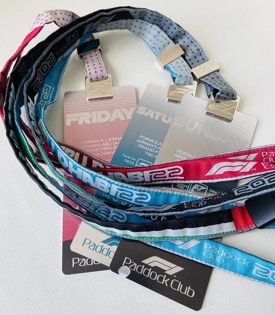 F1 PADDOCK CLUB pass Wkd Abu Dhabi Vettel & Verstappen Final Race 2022 ...