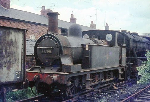 ORIGINAL COLOUR SLIDE of 41708 LMR steam loco £3.99 - PicClick UK