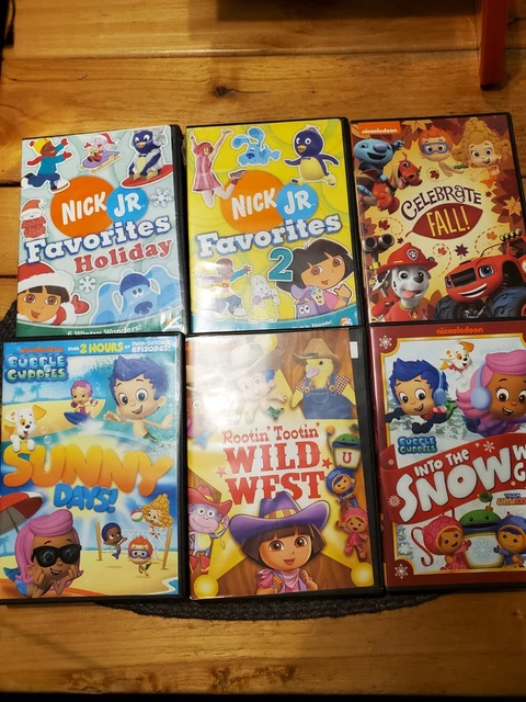 LOT OF 6 Dvds NICKELODEON/Nick Jr Bubble Guppies/Dora/Blues CLUES/Team ...