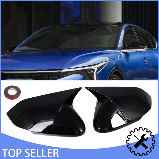 FOR KIA K4 2025+ w/ Signal Cut Gloss Black Side Door Mirror Cover Cap ...