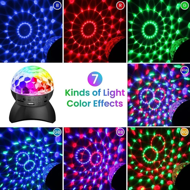 USB ROTATING LED Disco Ball Light RGB Stage Show DJ Party Light Club ...