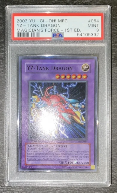 YU-GI-OH! YZ - Tank Dragon MFC-054 Super Rara 1 Ed PSA 9 no LOB LDD EUR ...